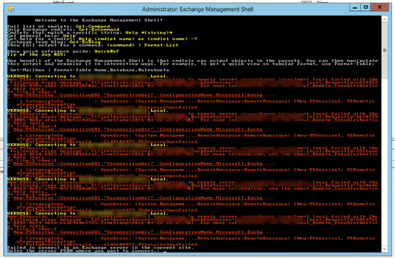 Exchange 2013 powershell errors out, and Exchange 2013 ECP doesn't work correctly - Evotec