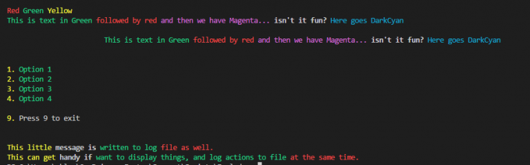 Write-Color.ps1 - Usage Example #1 - Evotec