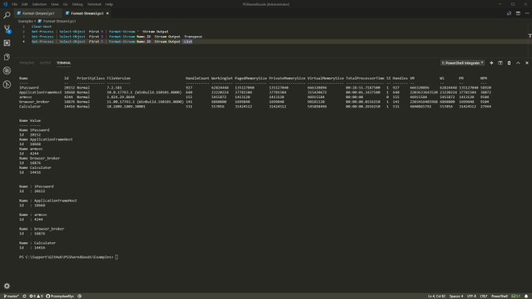 Powershell Working With Format Table In Verbose Debug Output