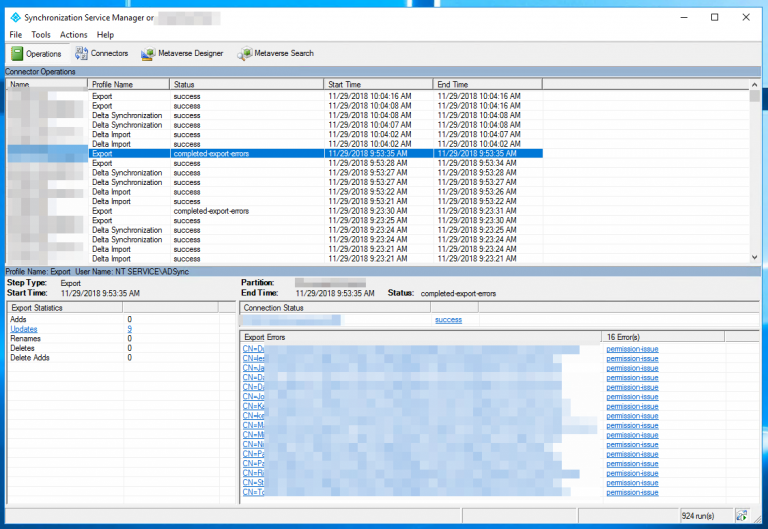 Azure AD Connect - Completed-Export-Errors - Permission-Issue - Evotec Azure AD Connect - Completed-Export-Errors - Permission-Issue - Evotec