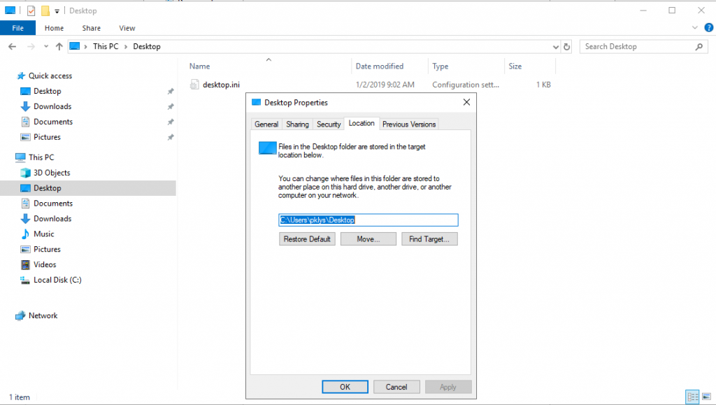 Windows Server 2019 - Desktop path for all users redirected to System32 ...
