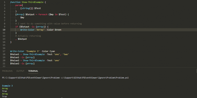 Powershell Returning One Object From A Function As An Array Evotec