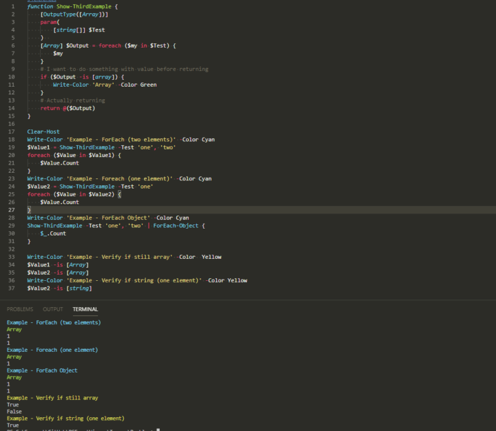 Powershell Returning One Object From A Function As An Array Evotec