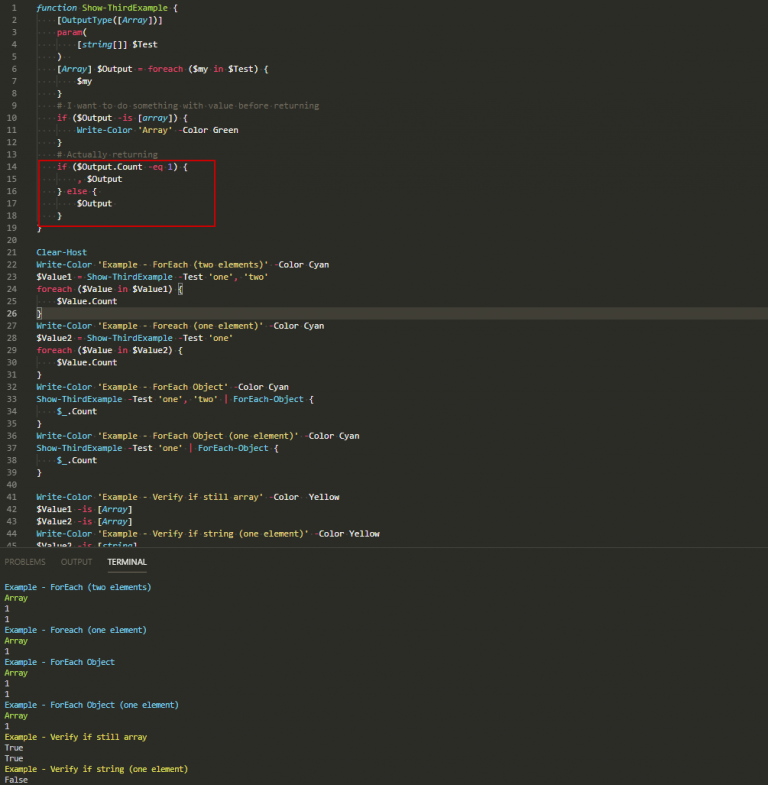 PowerShell - Returning one object from a function as an Array - Evotec