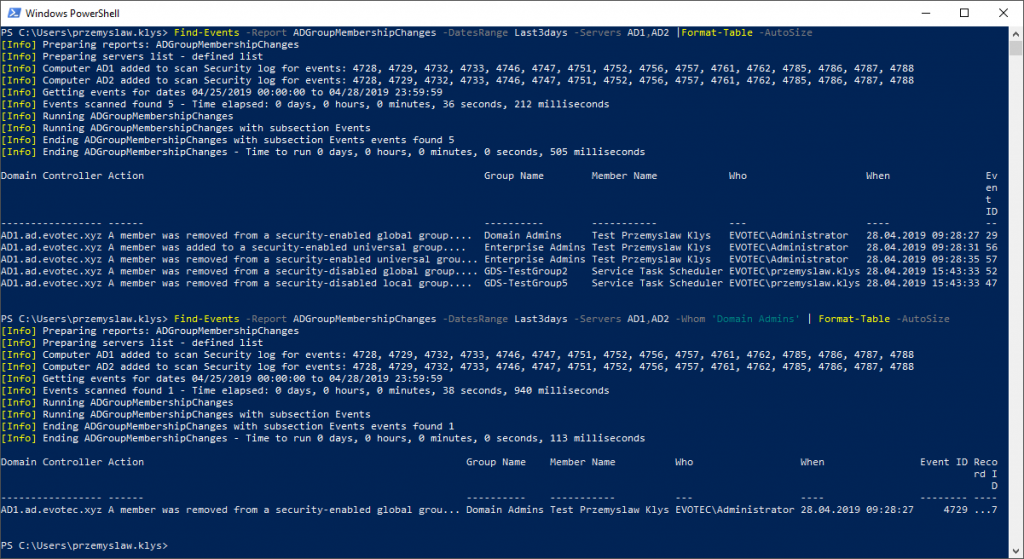 The only PowerShell Command you will ever need to find out who did what ...
