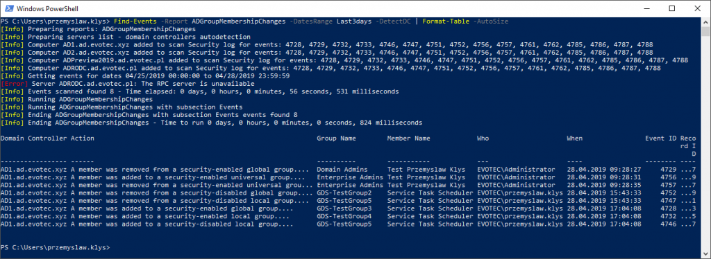 The only PowerShell Command you will ever need to find out who did what ...