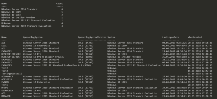Getting Windows 10 build version from Active Directory - Evotec
