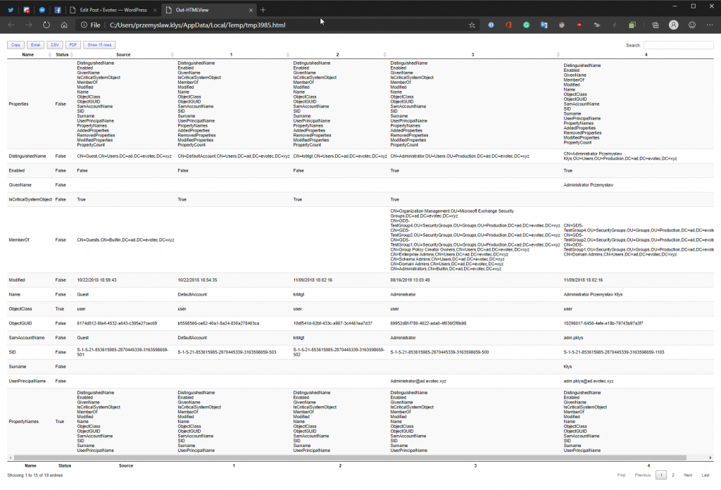 Comparing Two Or More Objects Visually In Powershell Cross Platform