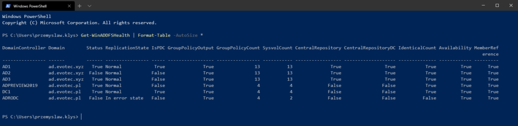 Active Directory DFS Health Check with PowerShell - Evotec