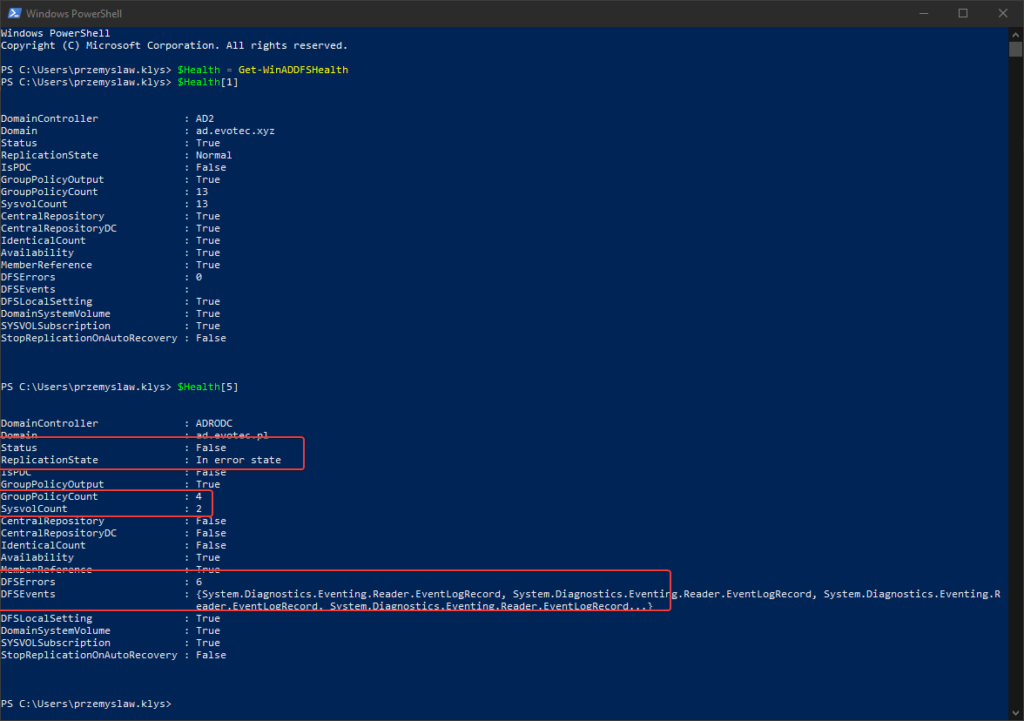 Active Directory DFS Health Check with PowerShell - Evotec