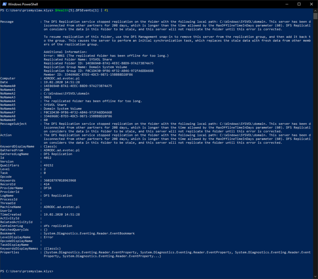 Active Directory DFS Health Check with PowerShell - Evotec