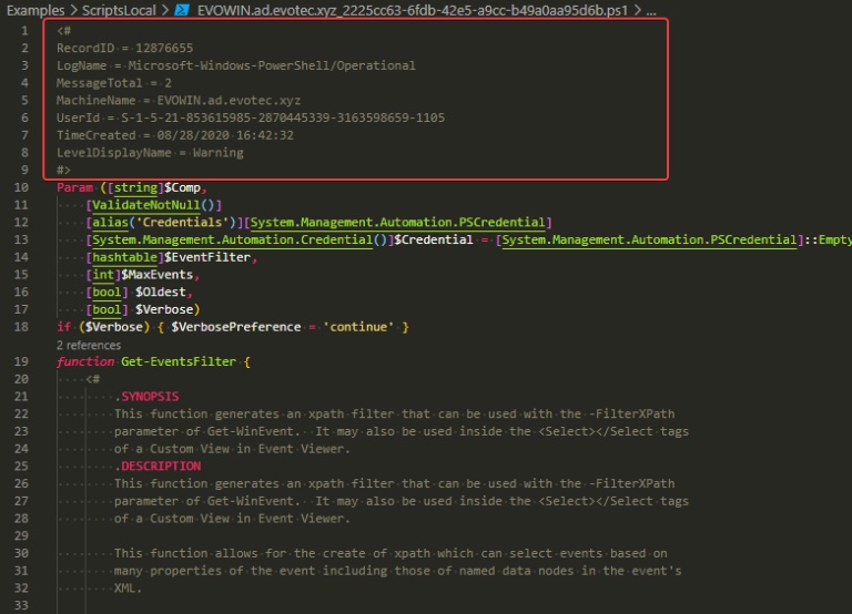 Restoring (Recovering) PowerShell Scripts from Event Logs - Evotec