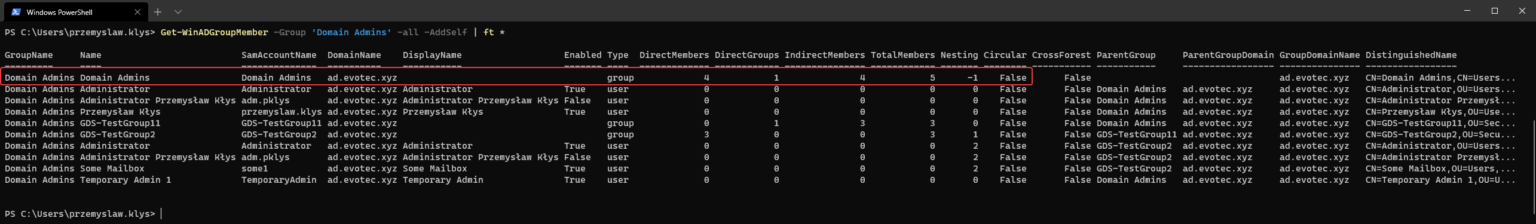 Visually display Active Directory Nested Group Membership using PowerShell - Evotec