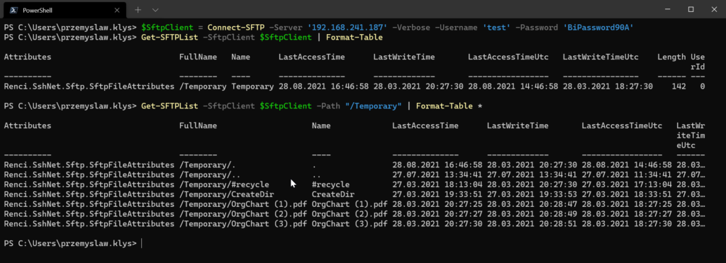 Easy way to connect to FTPS and SFTP using PowerShell - Evotec