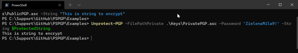 Encrypting and decrypting PGP using PowerShell - Evotec