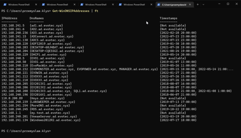 Finding duplicate DNS records by IP Address using PowerShell - Evotec