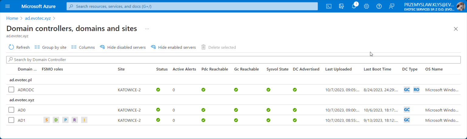 Active Directory Health Check using Microsoft Entra Connect Health ...