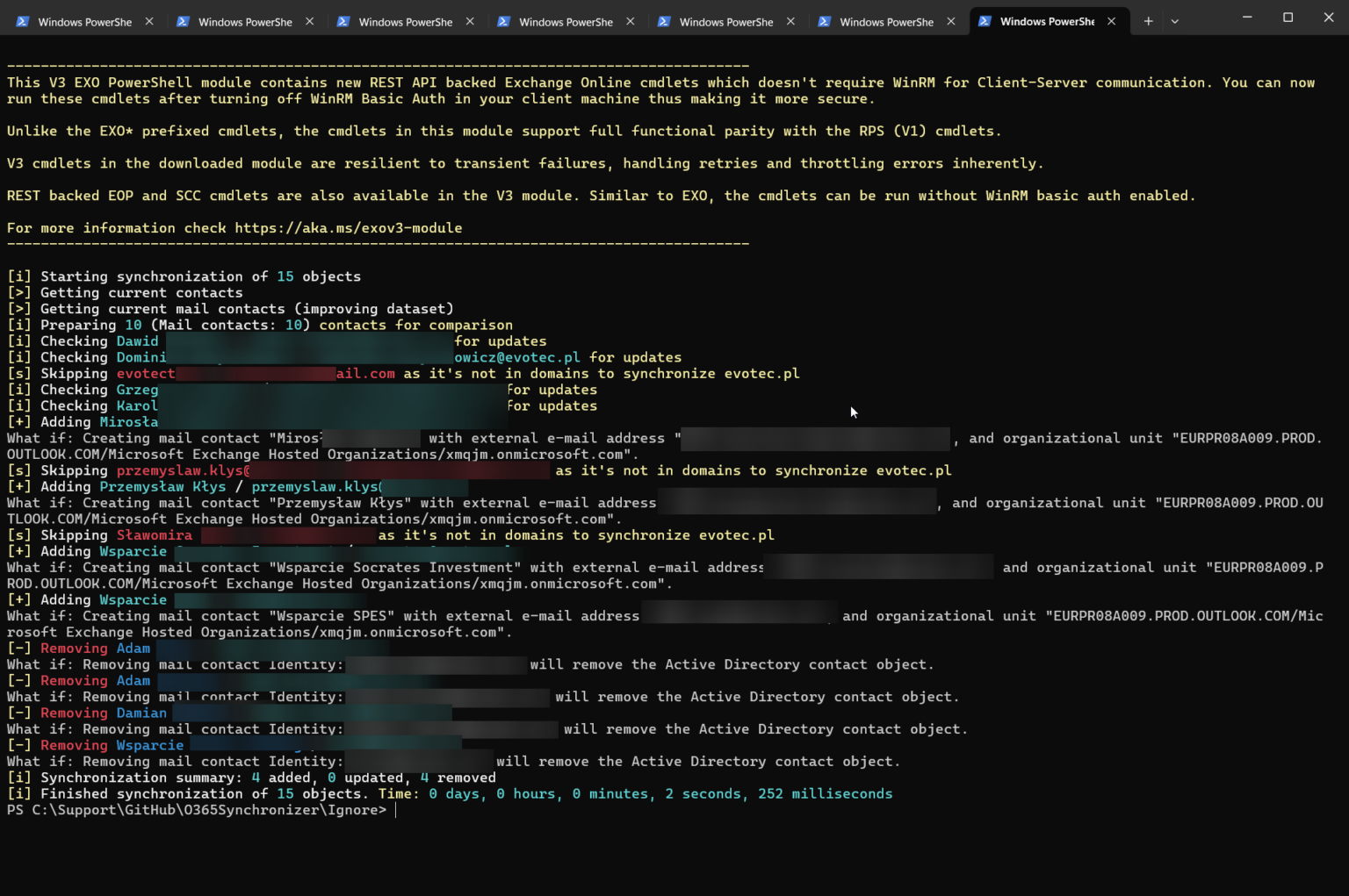 Syncing Global Address List (GAL) to personal contacts and between ...