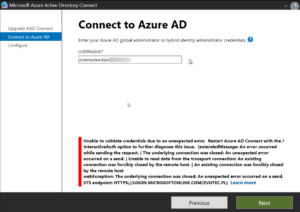 Upgrade Azure Active Directory Connect fails with unexpected error - Evotec